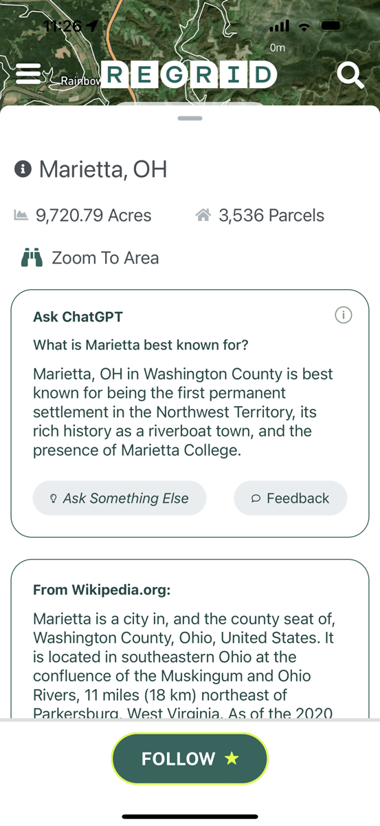 Introducing “Ask ChatGPT” in The Regrid Property App Introducing “Ask ChatGPT” in The Regrid Property App